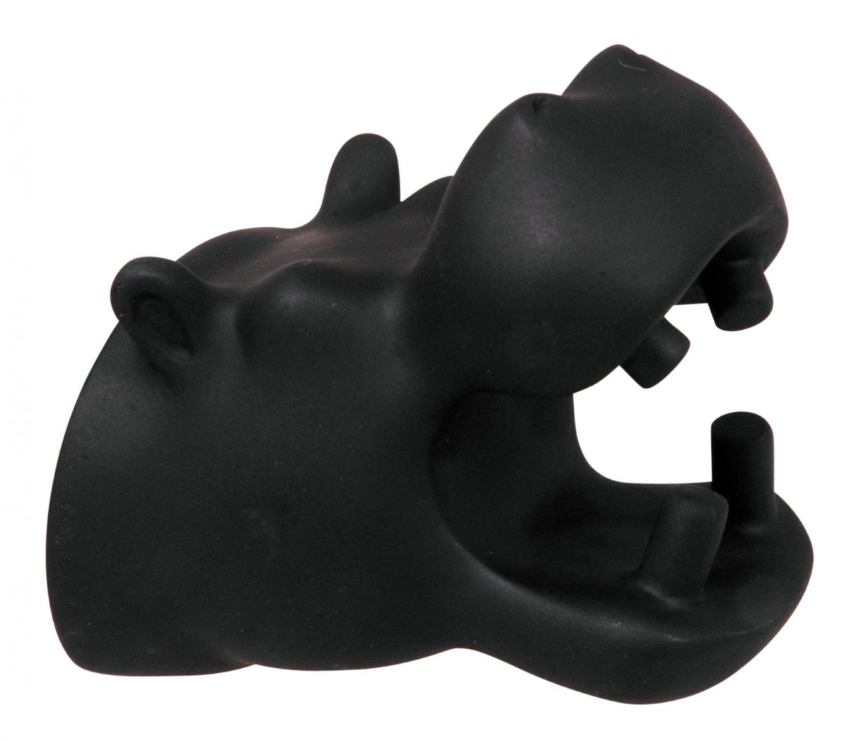 Hippo Wall Hook - matt black - ZOO - Edo